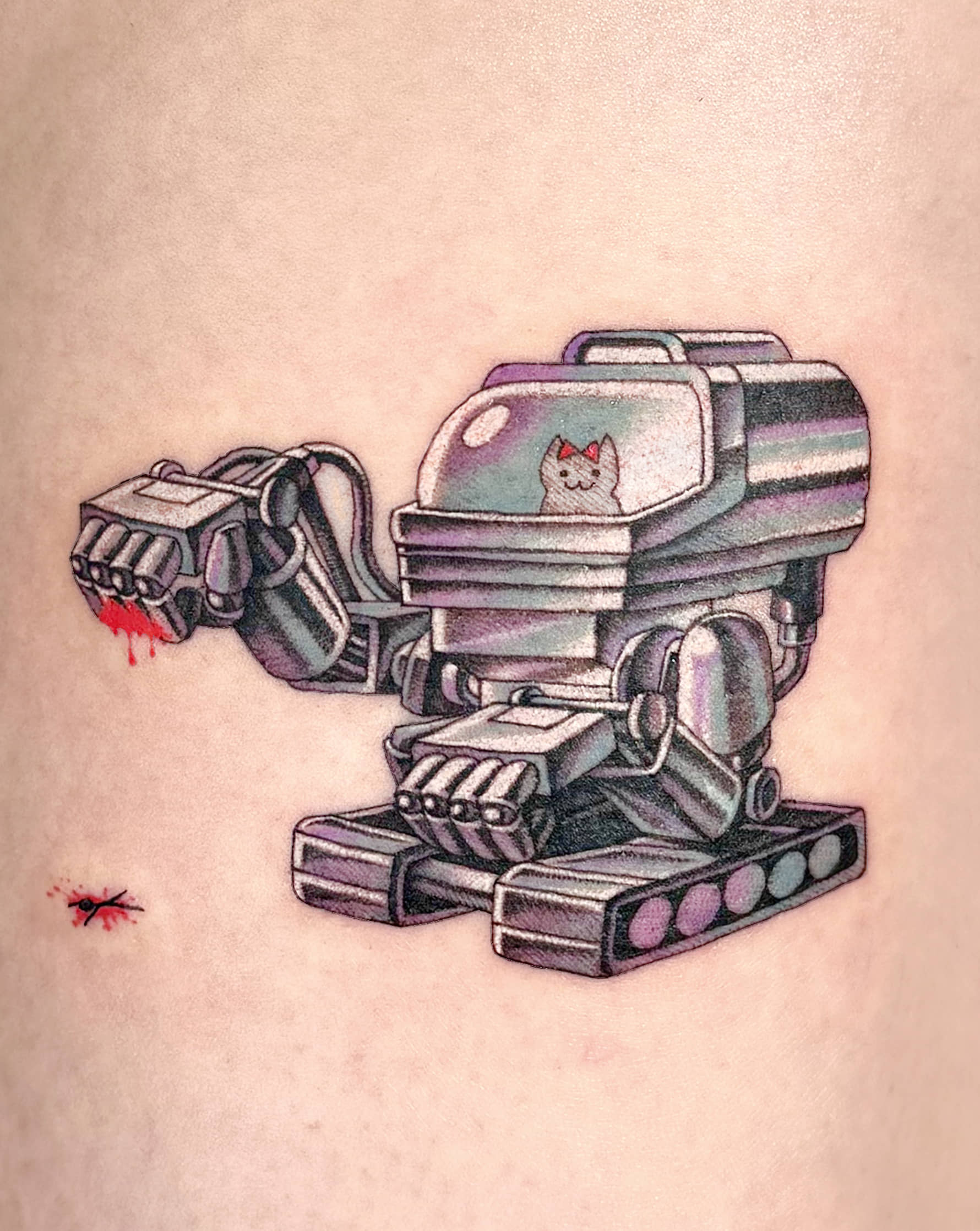 Vintage Robot Tattoos Arm New School Robot Tattoo By Captured Tattoo